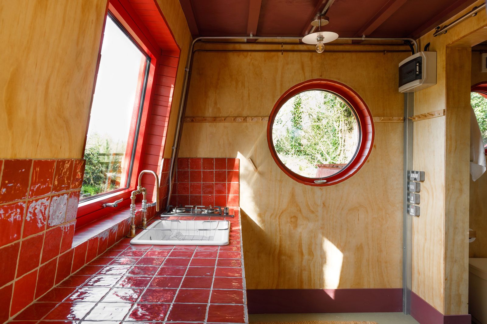 Photo 6 of 8 in This Tiny Red Cabin Has a Lockbox for Your Phone - Dwell