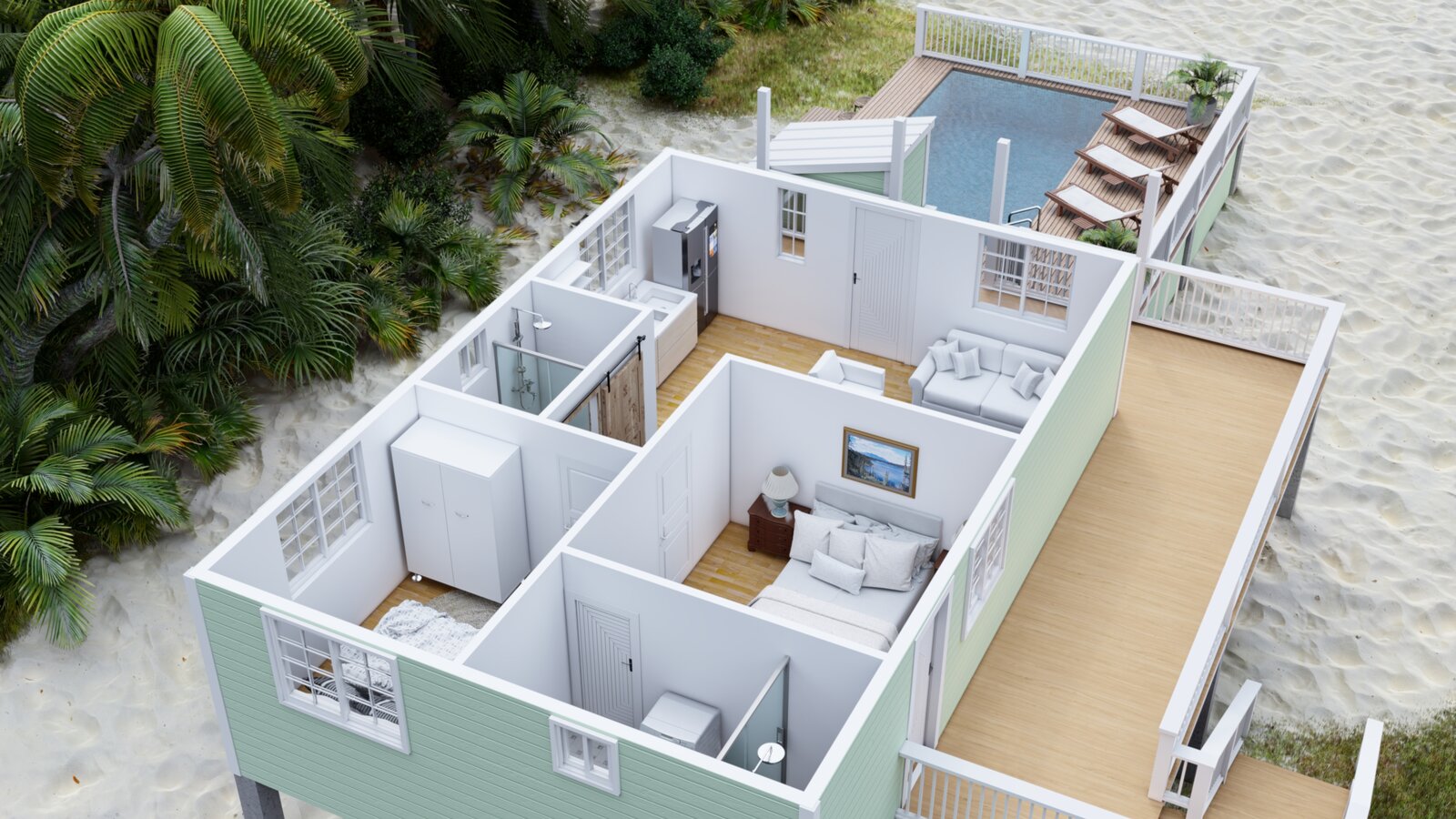 Photo 9 of 9 in Traditional wood home with pool at Secret Beach, Belize ...