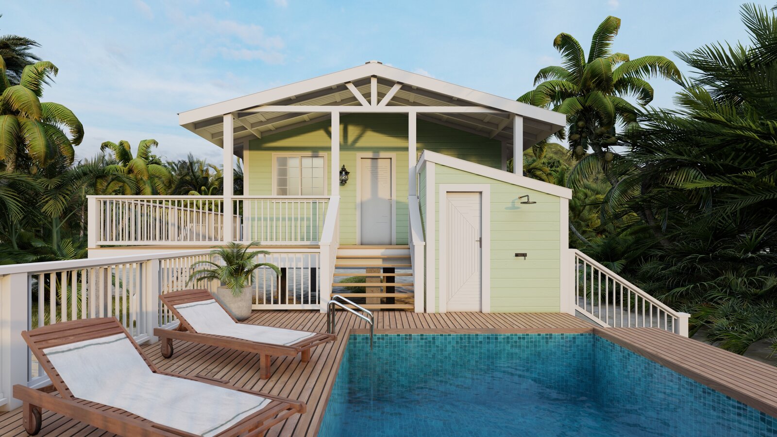 Photo 6 of 9 in Traditional wood home with pool at Secret Beach, Belize ...