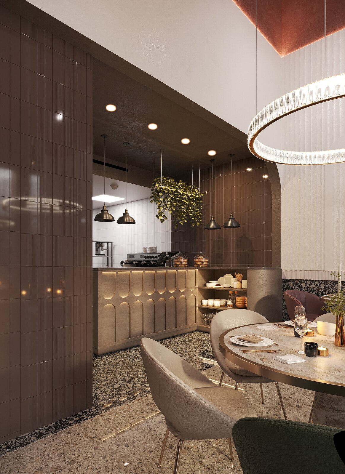 Photo 3 of 8 in Elegant restaurant in Saudi Arabia by ZIKZAK Architects ...