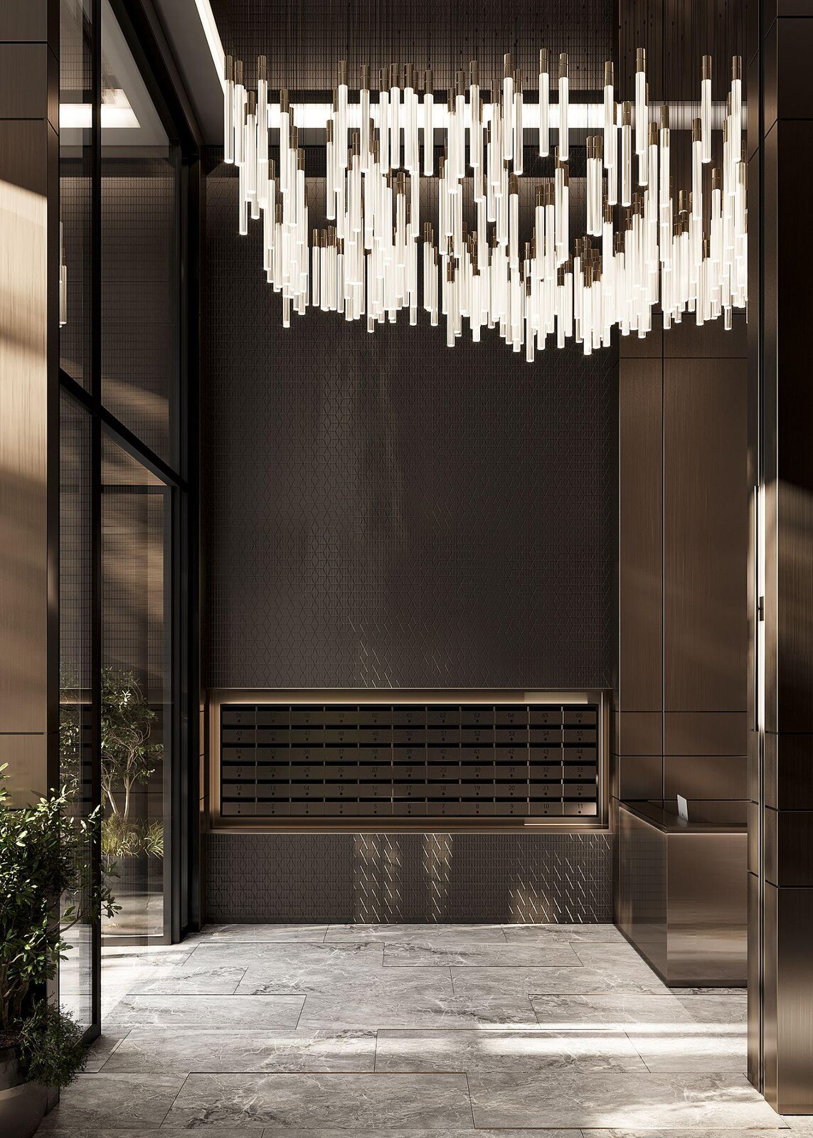 Photo 4 of 9 in The lobby design of the Stanford residential complex by ...