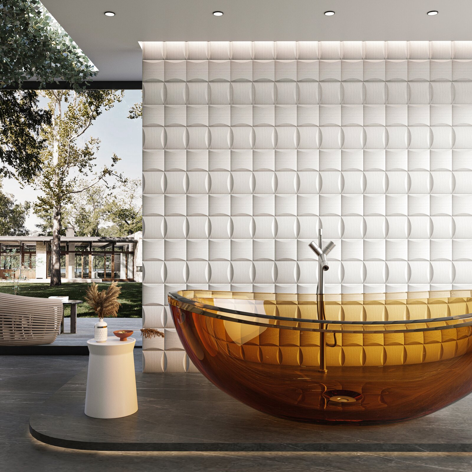 Photo 2 of 11 in Waterproof gypsum 3D panels by Wall Deco - Dwell