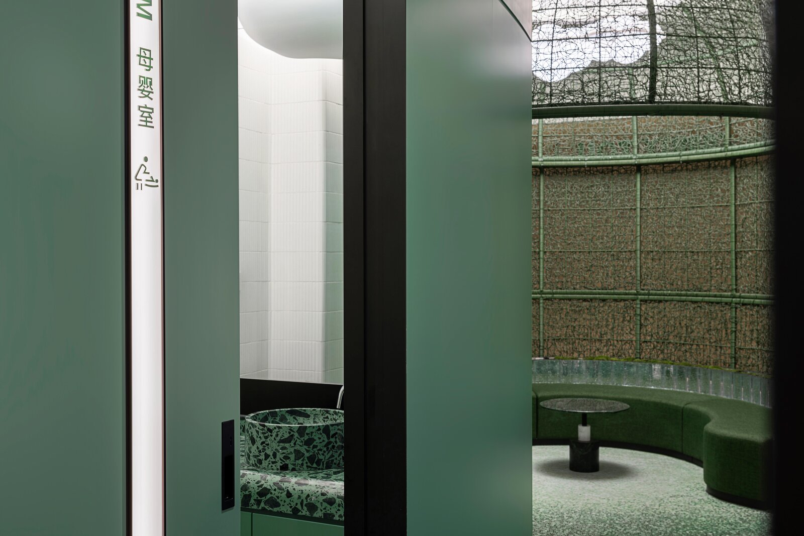 Photo 13 of 35 in Jungle on the Wall Family Washroom by URO Design ...