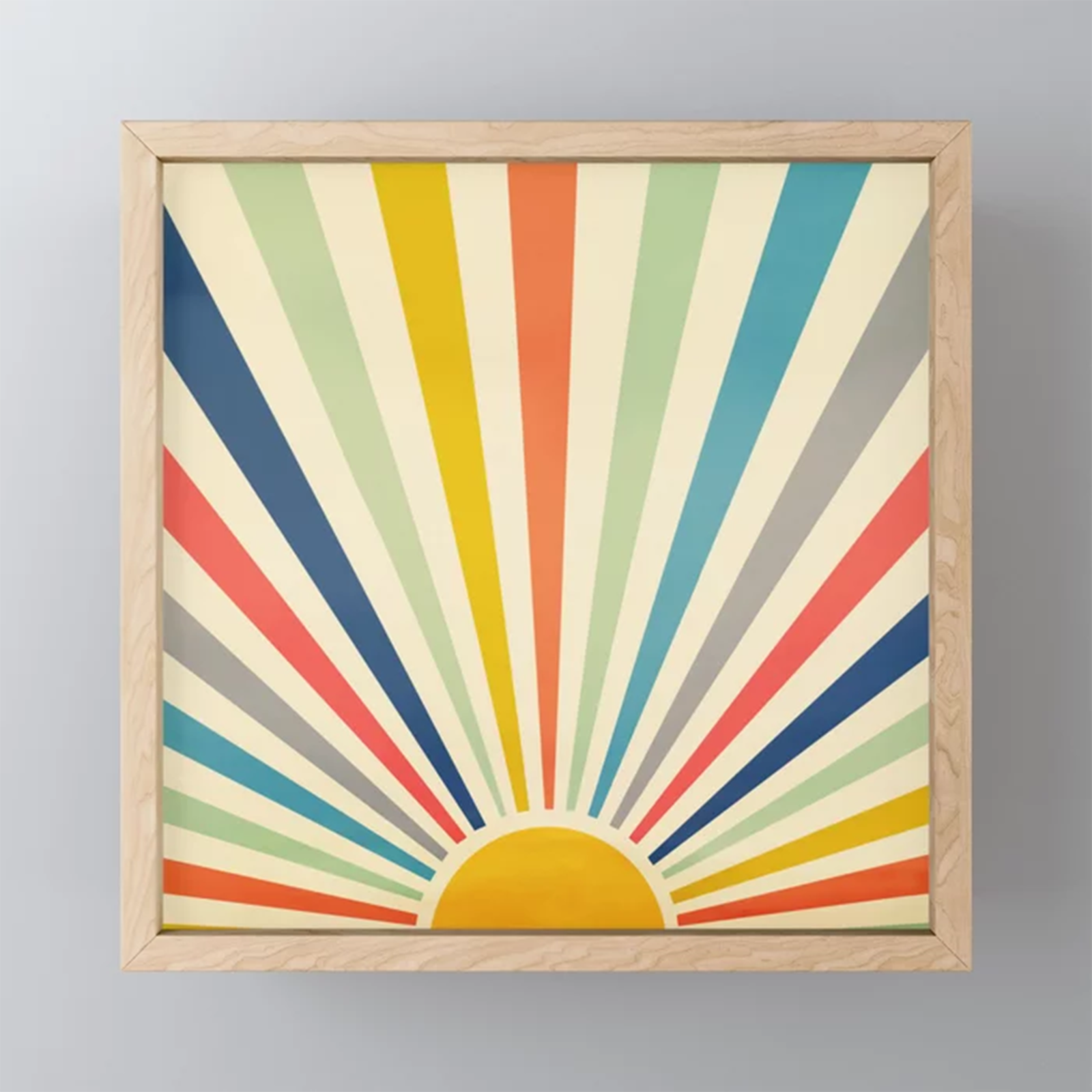 Society6 Sun Retro Art III Framed Mini Art Print by Nadja by Society6 ...
