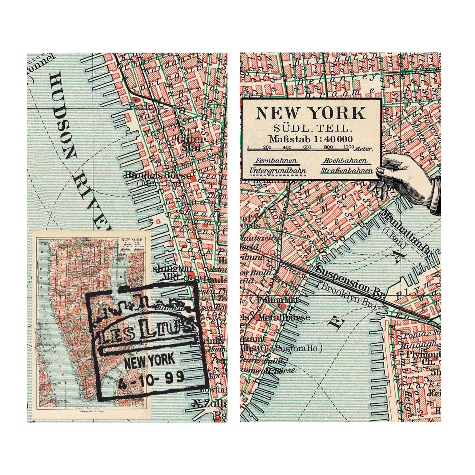 HomArt Large Decorative Map New York Matches by Amazon - Dwell