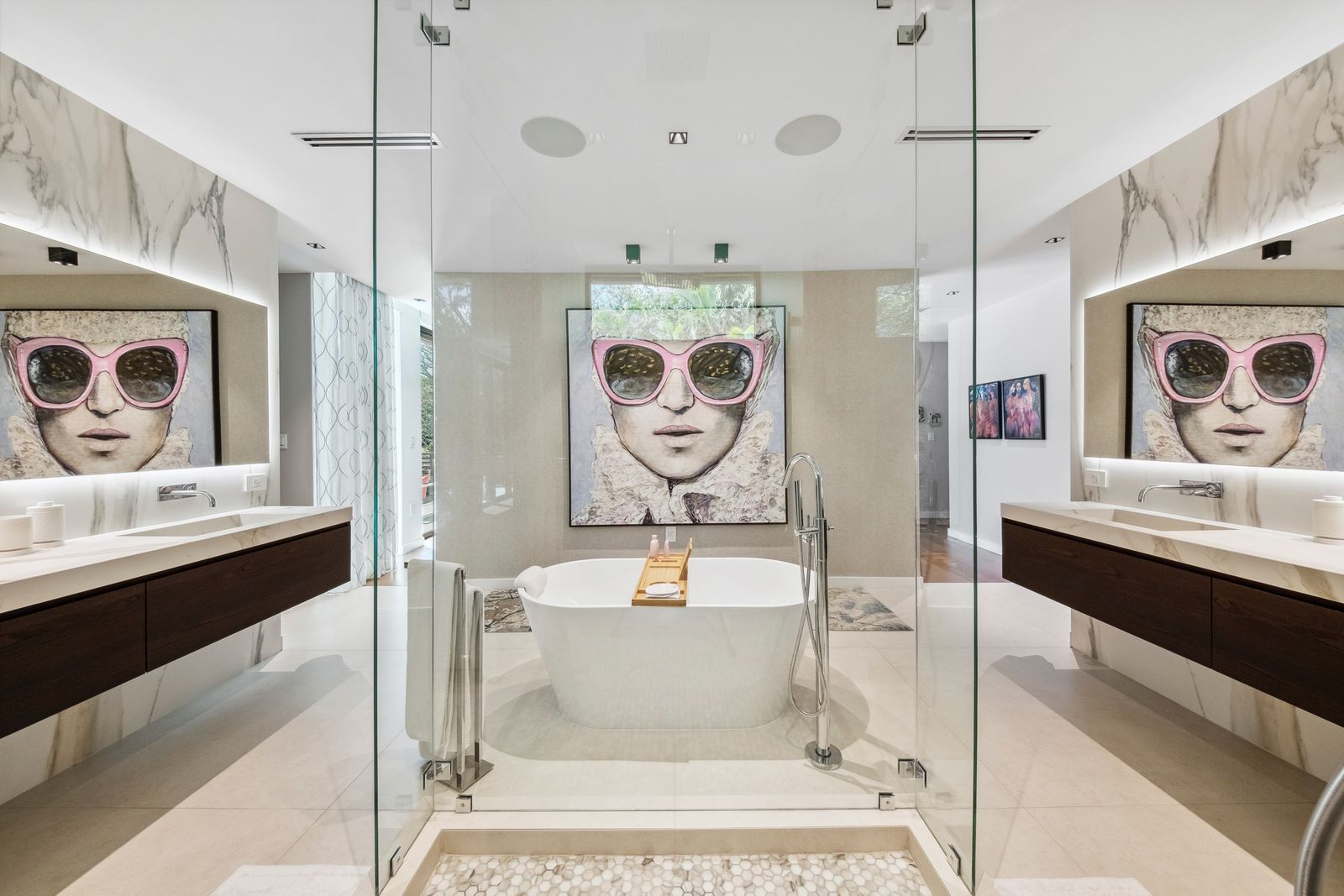 Photo 3 of 6 in North Pinecrest Estate with Entry Water Feature, Movie Theater & Wine Display by ...