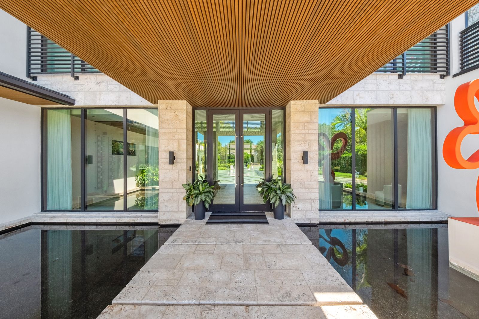 Photo 5 of 6 in North Pinecrest Estate with Entry Water Feature, Movie Theater & Wine Display by ...