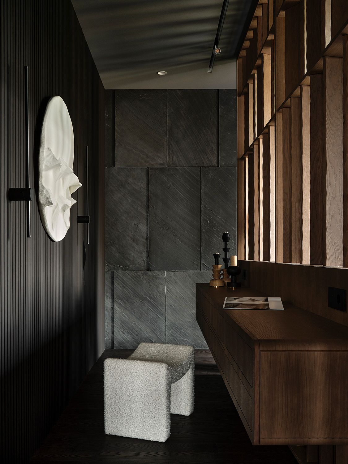 Photo 20 of 30 in Modern apartment in dark tones in Moscow by Anna ...